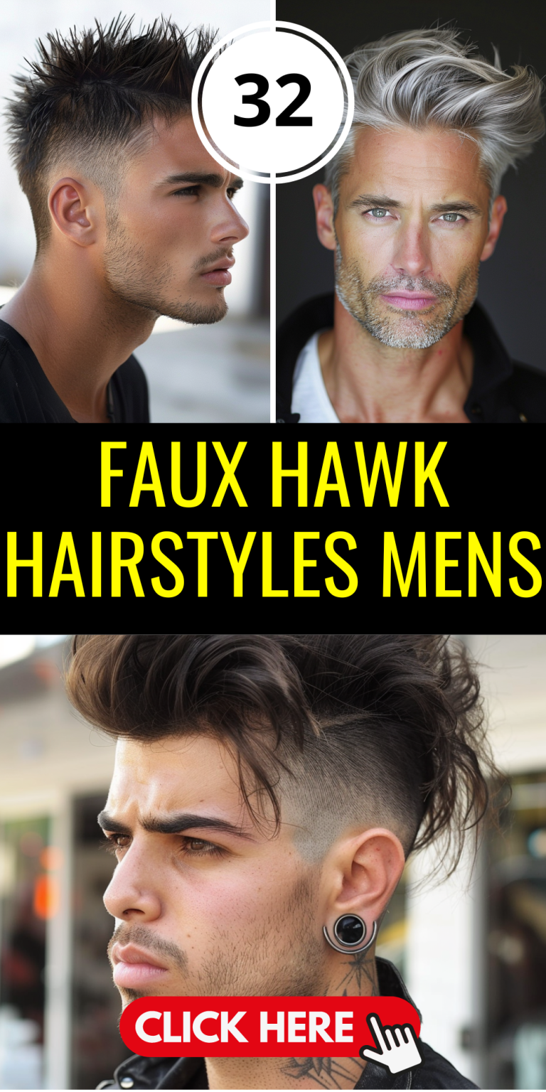 Exploring 32 Diverse Faux Hawk Hairstyles Mens: From Curly to Short ...
