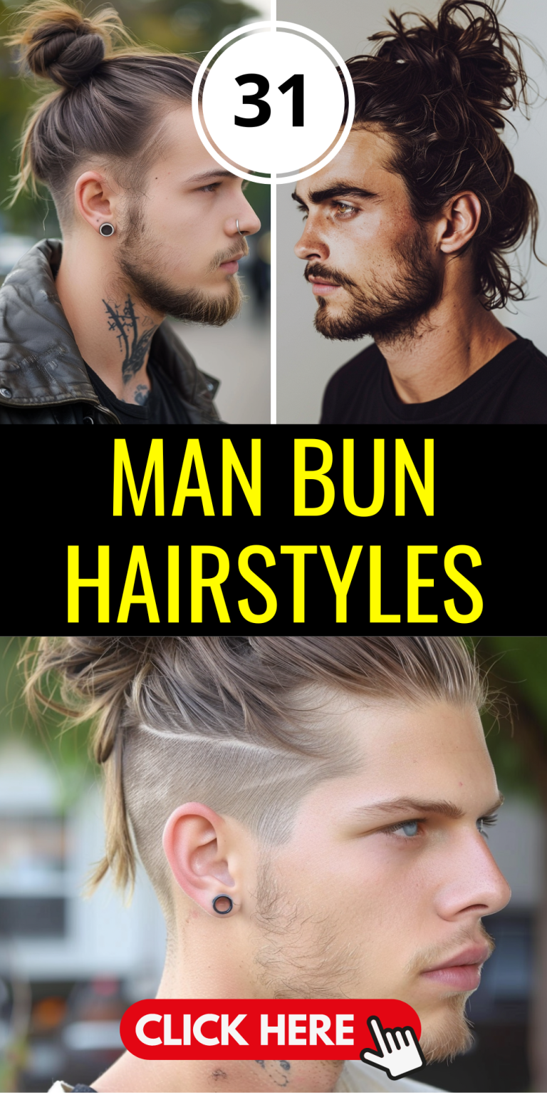 Exploring 31 Diverse Man Bun Hairstyles for Every Occasion from ...