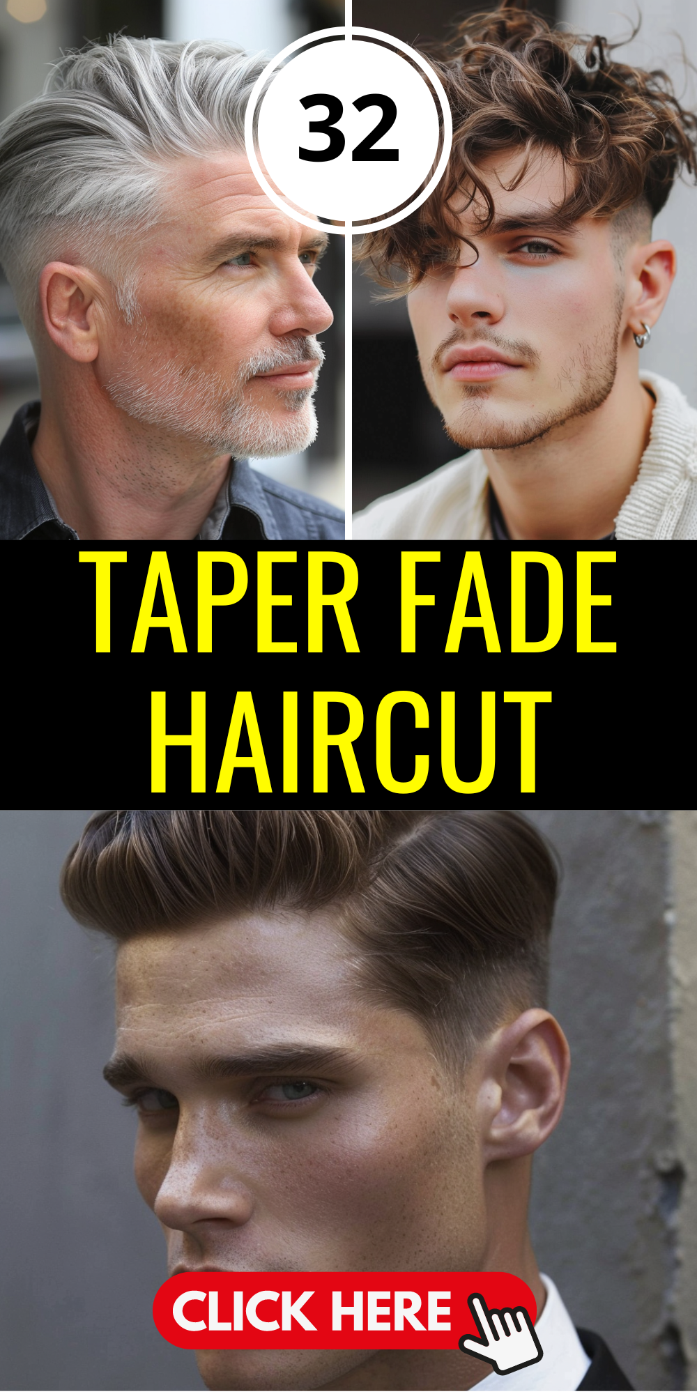 Exploring 32 Creative Taper Fade Haircut Ideas for Men with Curly and ...