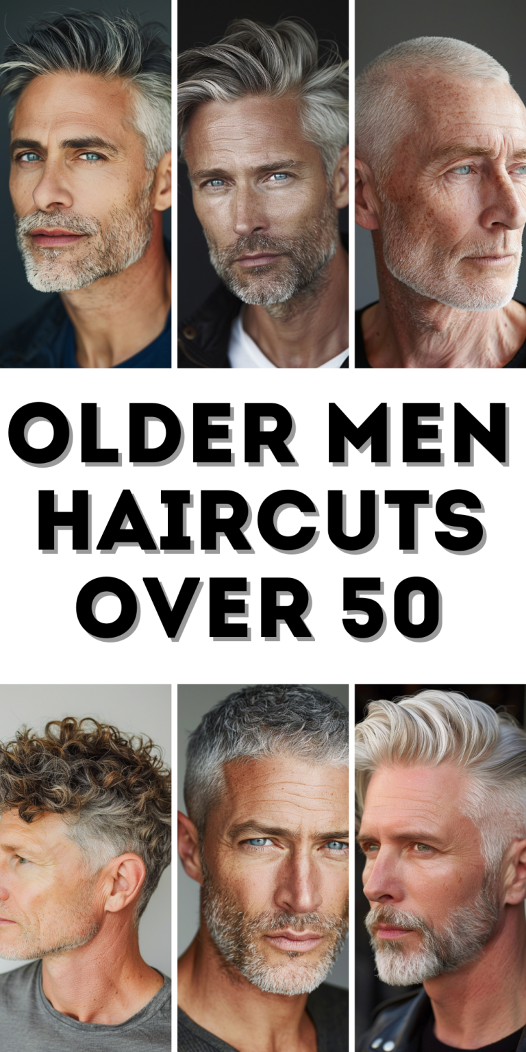Discov36 stylish and practical older men haircuts over 50 for grey hair curly balding thick and ...