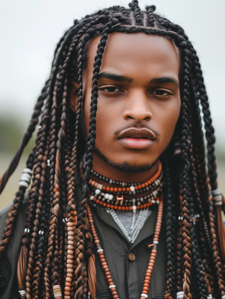 32 Black Men Long Hairstyles Ideas with Afro Twist Braids Fade and ...