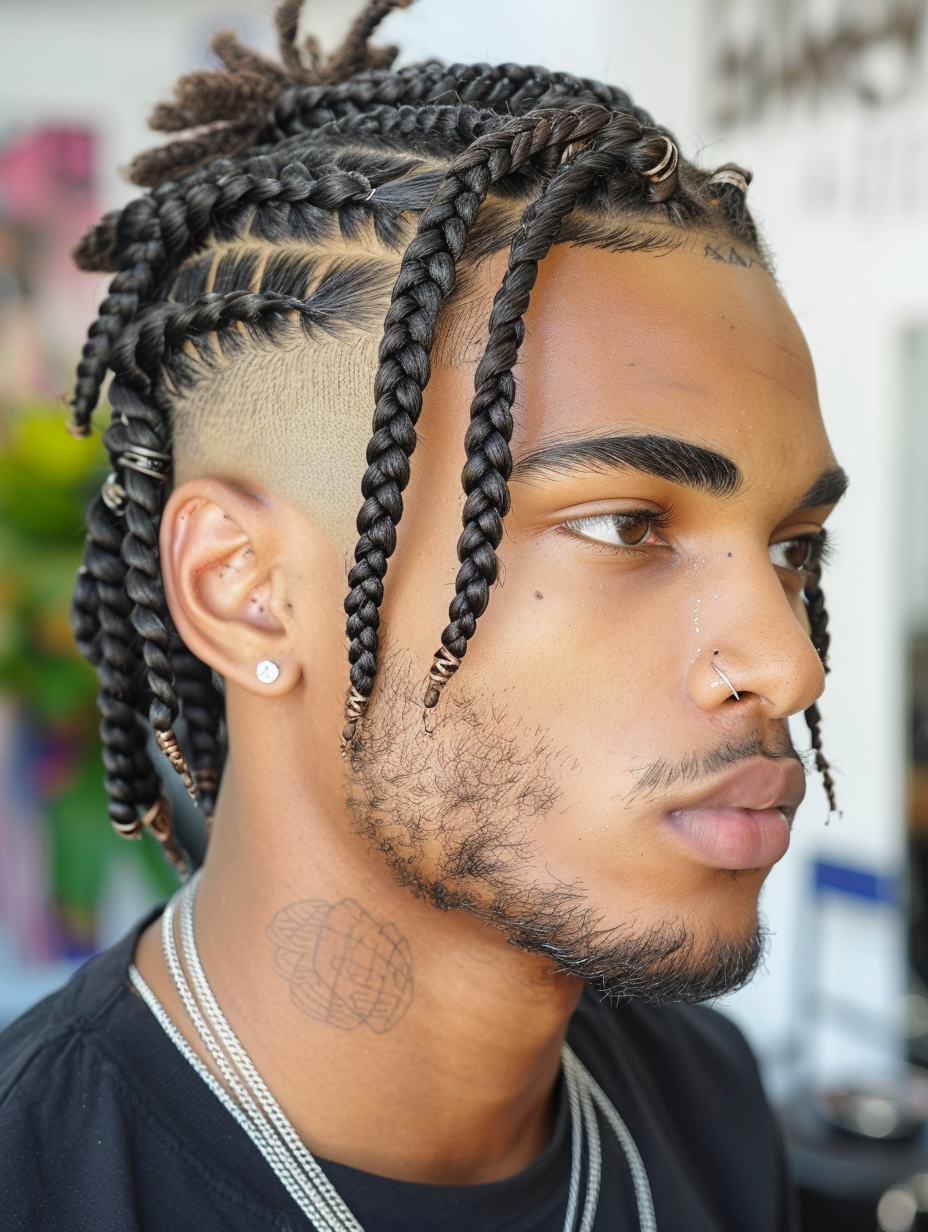 Exploring 30 Creative Braid Ideas for a Black Man Featuring Cornrows ...