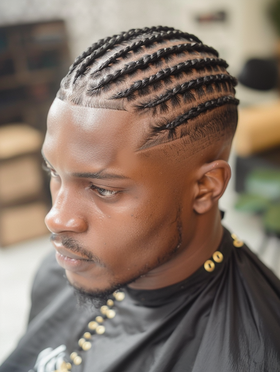 Exploring 30 Creative Braid Ideas for a Black Man Featuring Cornrows ...