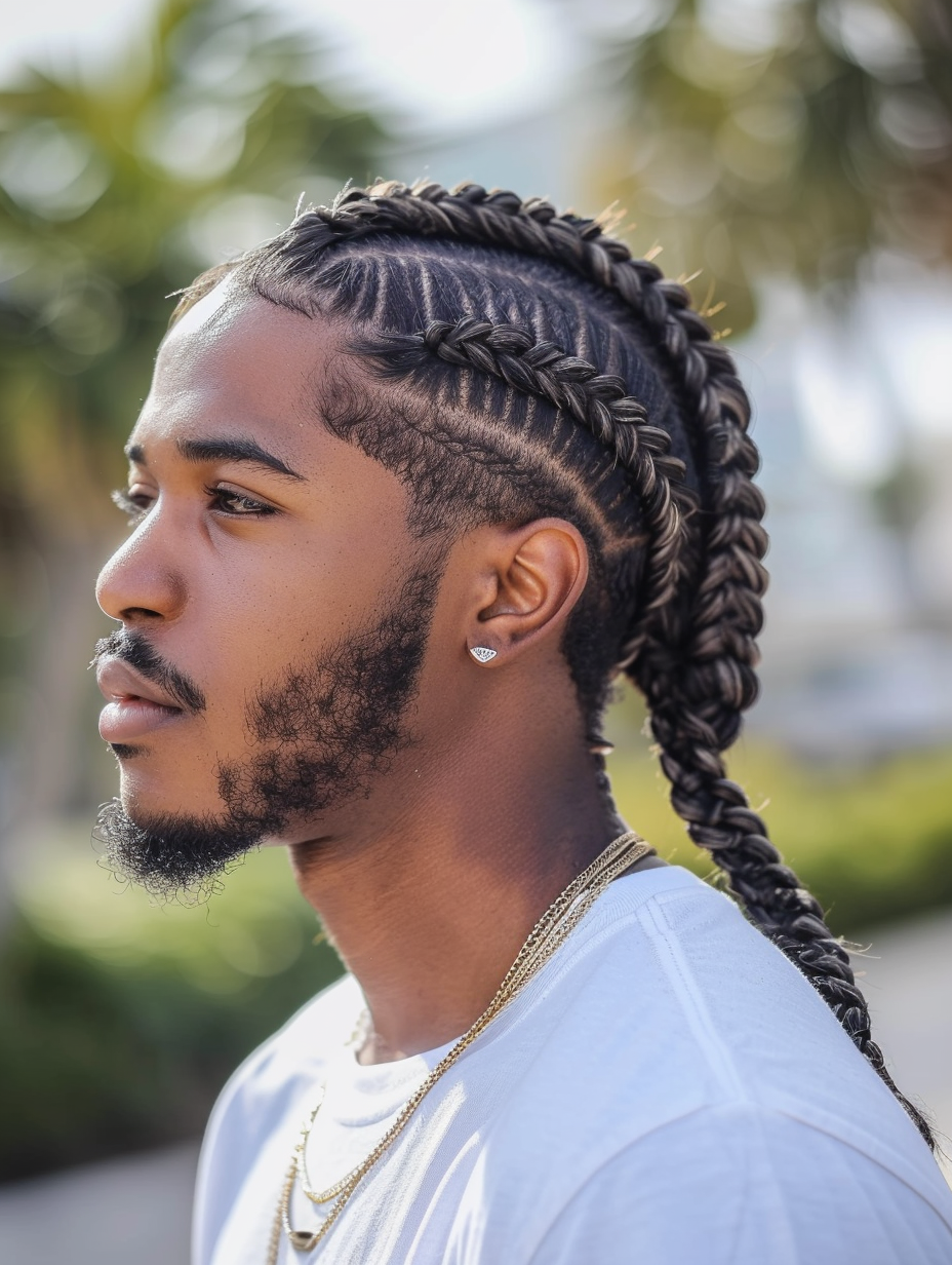 Exploring 30 Creative Braid Ideas for a Black Man Featuring Cornrows ...