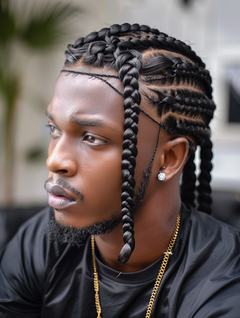 Exploring 30 Creative Braid Ideas for a Black Man Featuring Cornrows ...