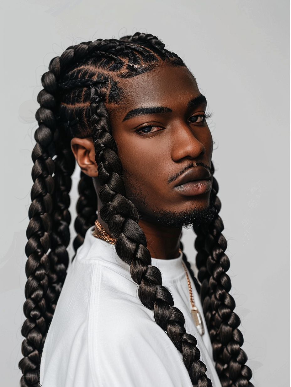 Exploring 30 Creative Braid Ideas for a Black Man Featuring Cornrows ...
