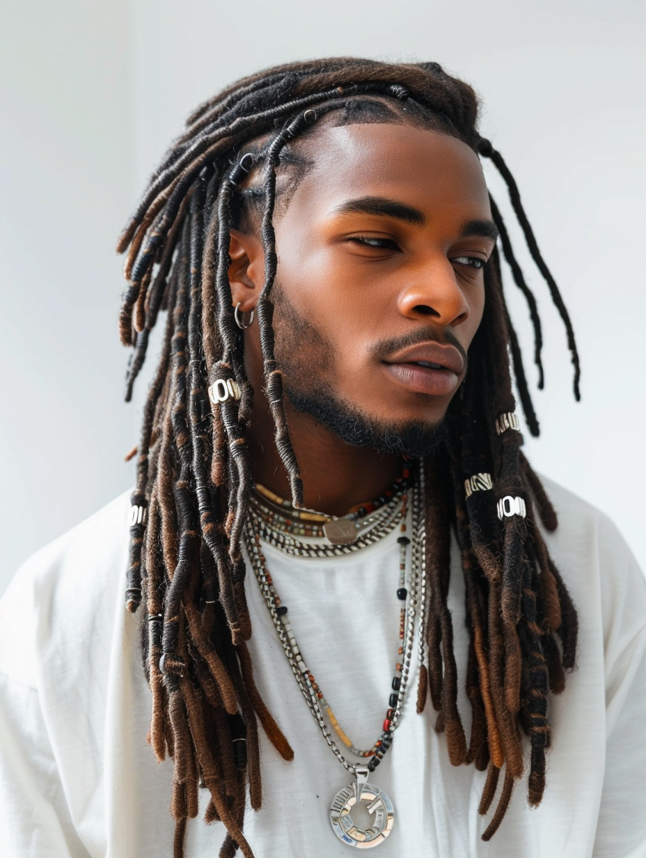 32 Black Men Long Hairstyles Ideas with Afro Twist Braids Fade and ...