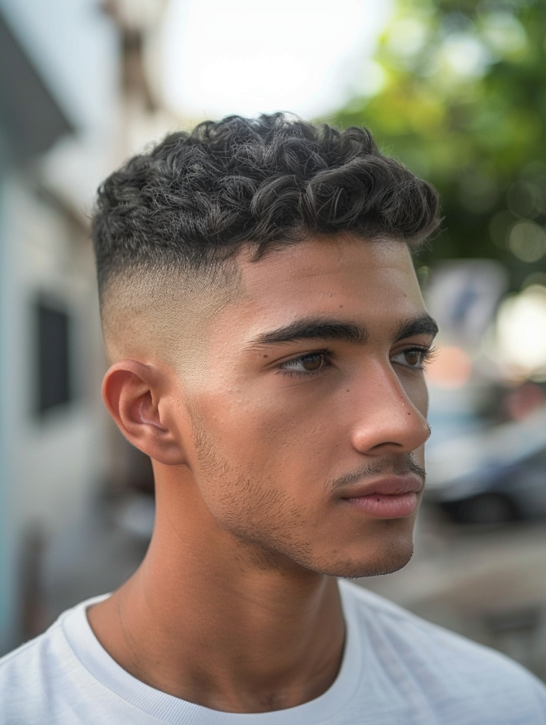 Exploring 32 Creative Taper Fade Haircut Ideas for Men with Curly and ...