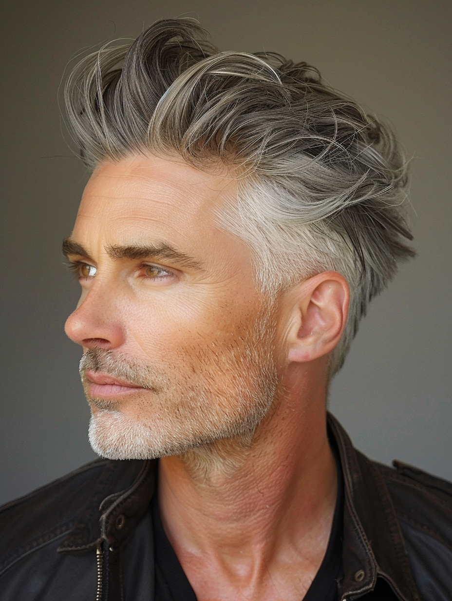 Discov36 stylish and practical older men haircuts over 50 for grey hair curly balding thick and ...