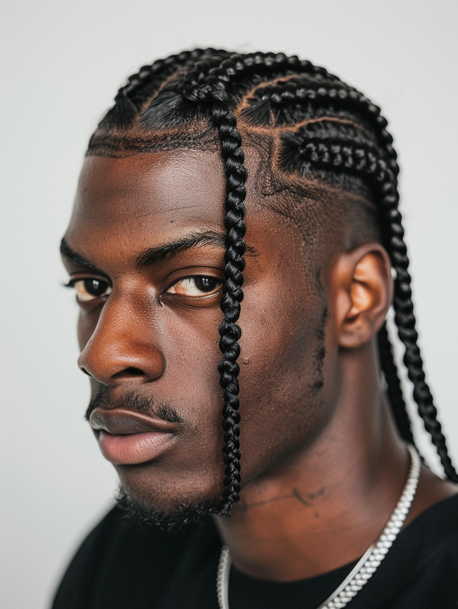 Exploring 30 Creative Braid Ideas for a Black Man Featuring Cornrows ...