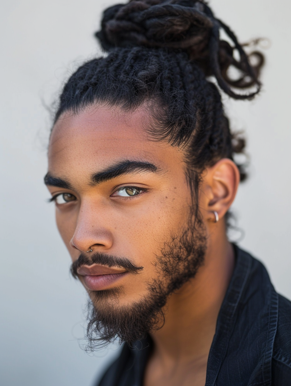 32 Black Men Long Hairstyles Ideas with Afro Twist Braids Fade and ...