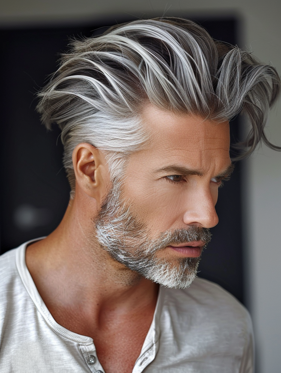 Discov36 stylish and practical older men haircuts over 50 for grey hair curly balding thick and ...
