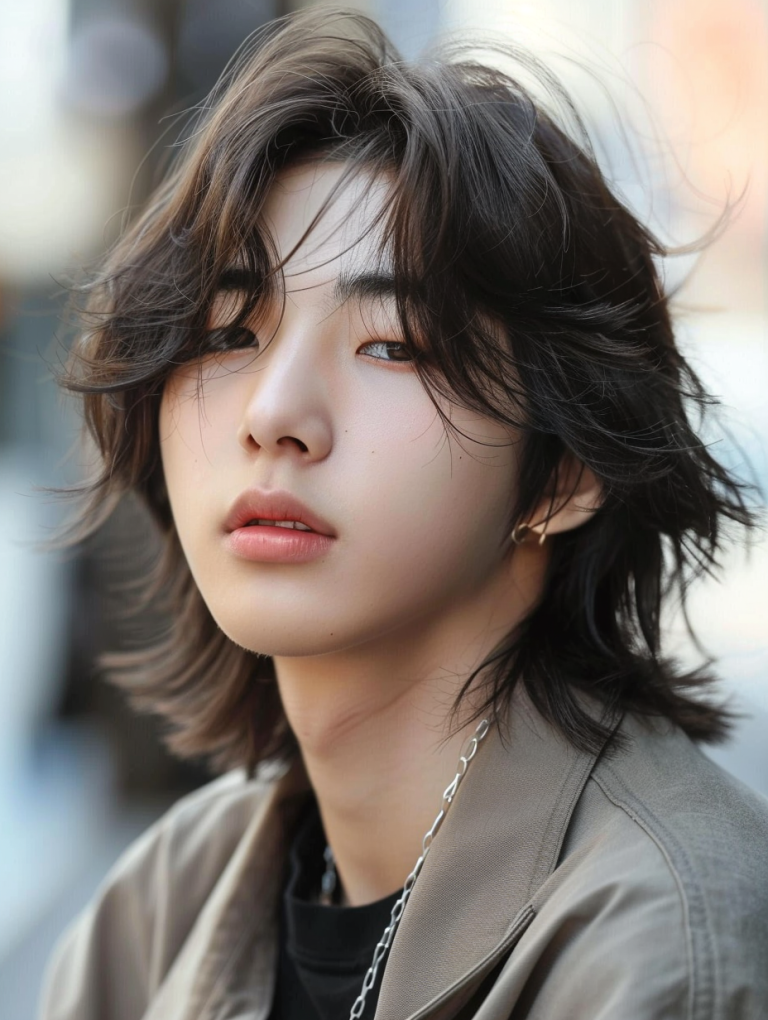 Explore 29 Wolf Cut Hairstyles Men: Long Short Mullet Korean Curly ...