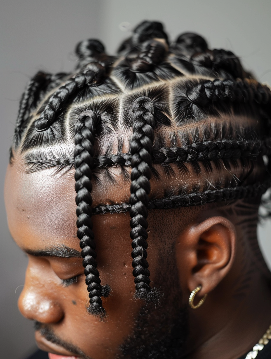 Exploring 30 Creative Braid Ideas for a Black Man Featuring Cornrows ...