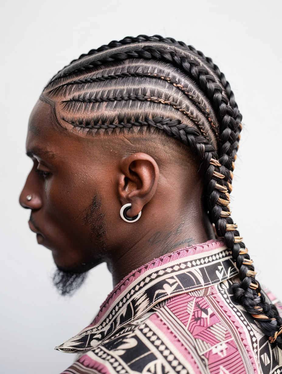 Exploring 30 Creative Braid Ideas for a Black Man Featuring Cornrows ...