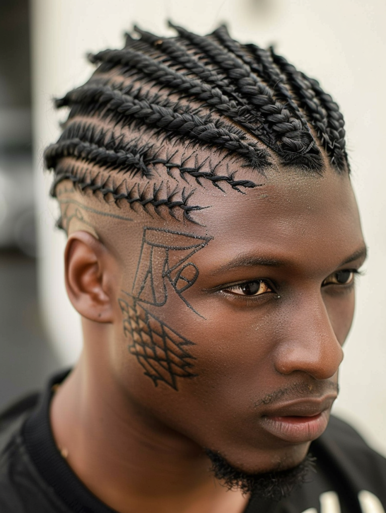 Exploring 30 Creative Braid Ideas for a Black Man Featuring Cornrows ...