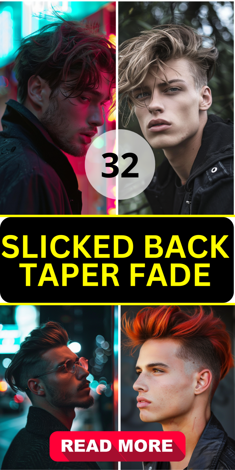 Discover 32 Unique Slicked Back Taper Fade Styles for Modern Mens ...