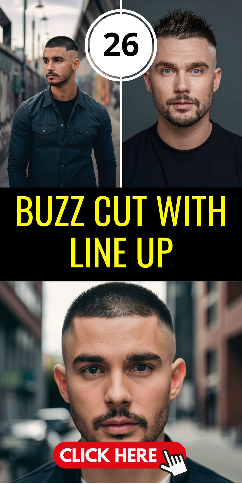 Buzz Cut with Line Up 26 Creative Cut Ideas for Men with Fade Taper ...