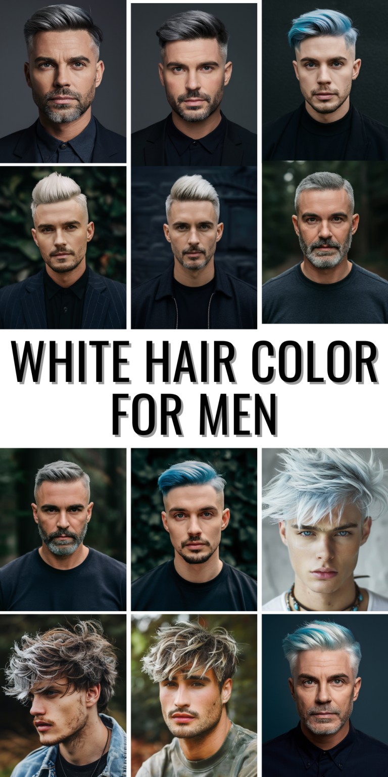 Exploring 33 Diverse White Hair Color for Men Ideas Across Silver and ...
