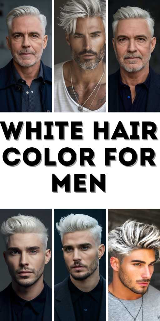 Exploring 33 Diverse White Hair Color for Men Ideas Across Silver and ...