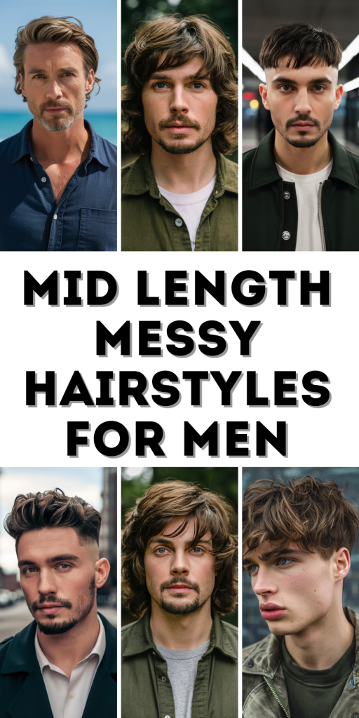32 Creative Mid Length Messy Hairstyles for Men Including Drop Fade ...
