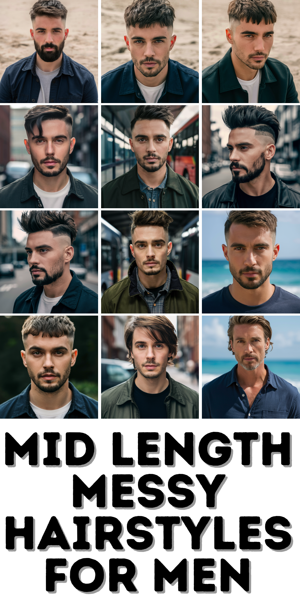 32 Creative Mid Length Messy Hairstyles for Men Including Drop Fade ...