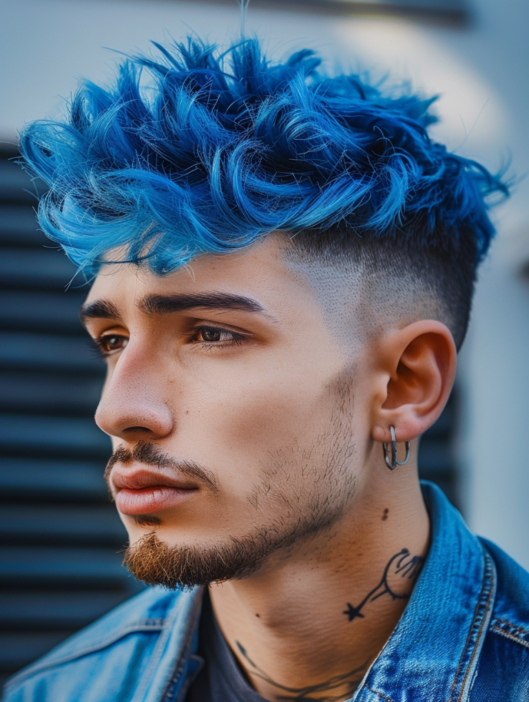 Discover 28 Bold Mens hair color blue Ideas from Sky Highlights to ...