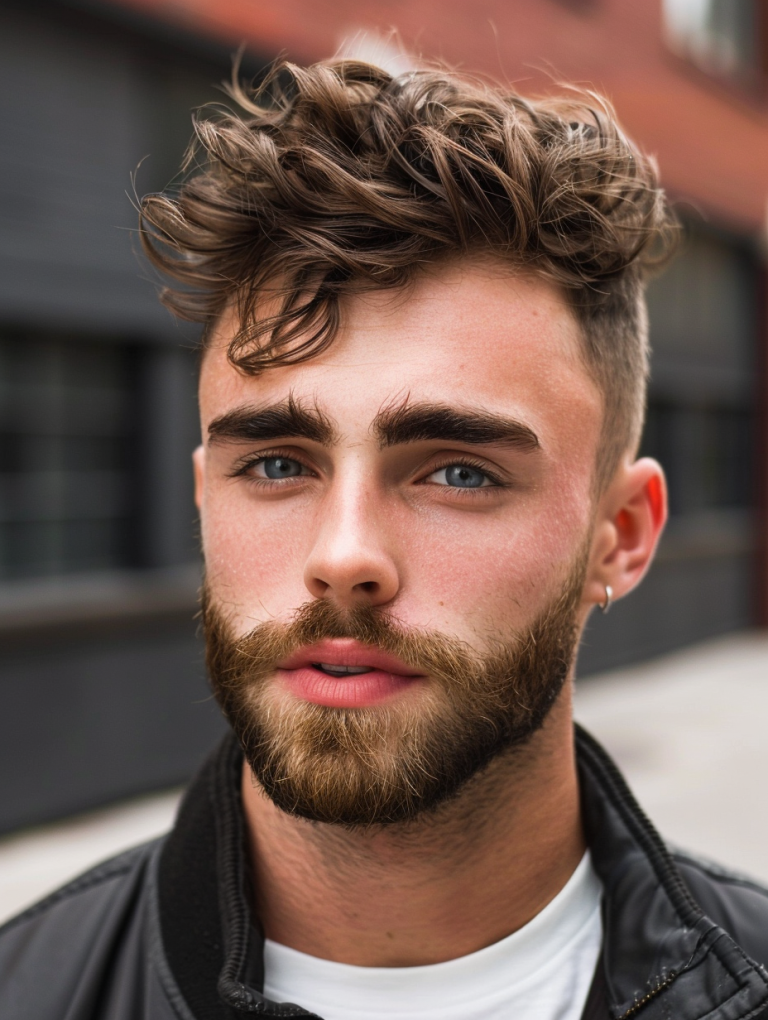 28 Textured Fringe Haircut Ideas for Men Straight Hair Men Curly Men ...