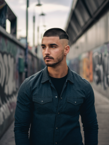 Buzz Cut with Line Up 26 Creative Cut Ideas for Men with Fade Taper ...