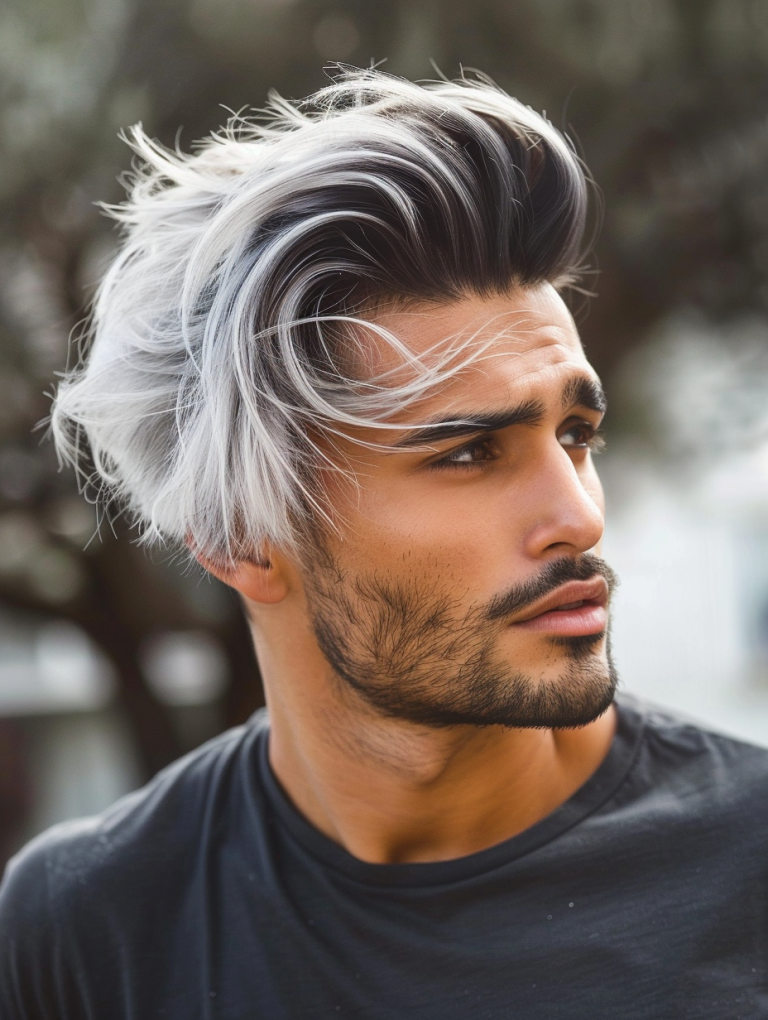 Exploring 33 Diverse White Hair Color for Men Ideas Across Silver and ...