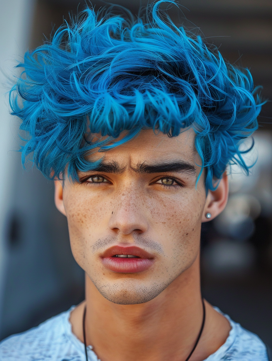 Discover 28 Bold Mens hair color blue Ideas from Sky Highlights to ...