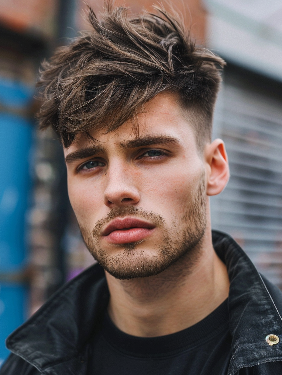 28 Textured Fringe Haircut Ideas for Men Straight Hair Men Curly Men ...