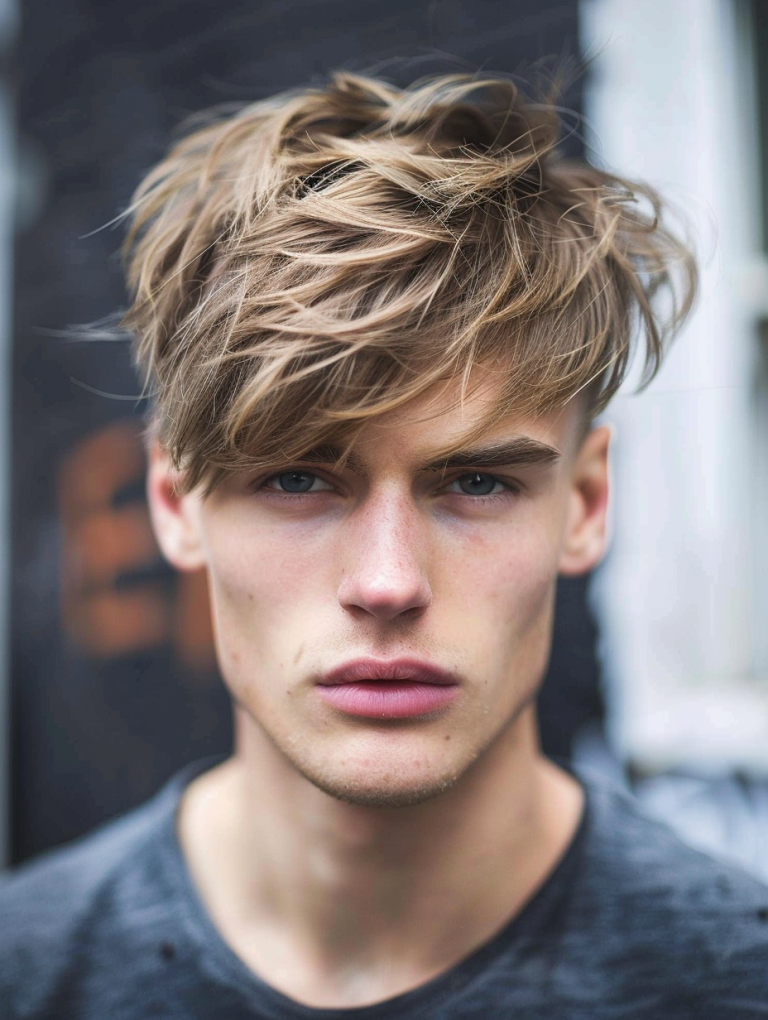 28 Textured Fringe Haircut Ideas for Men Straight Hair Men Curly Men ...