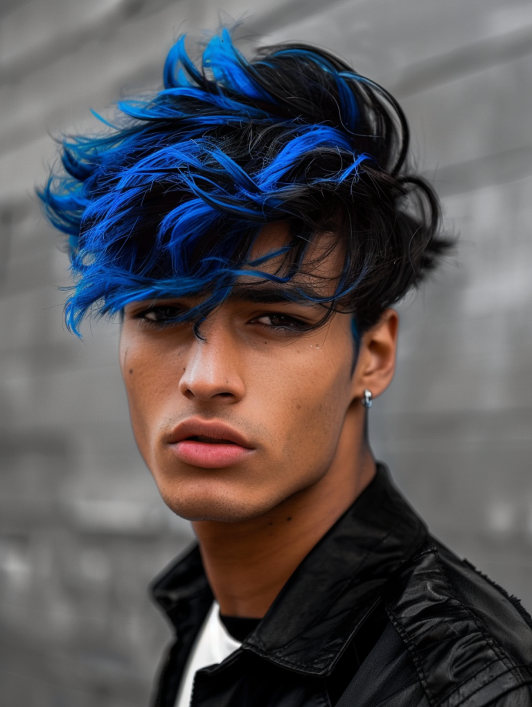 Discover 28 Bold Mens hair color blue Ideas from Sky Highlights to ...