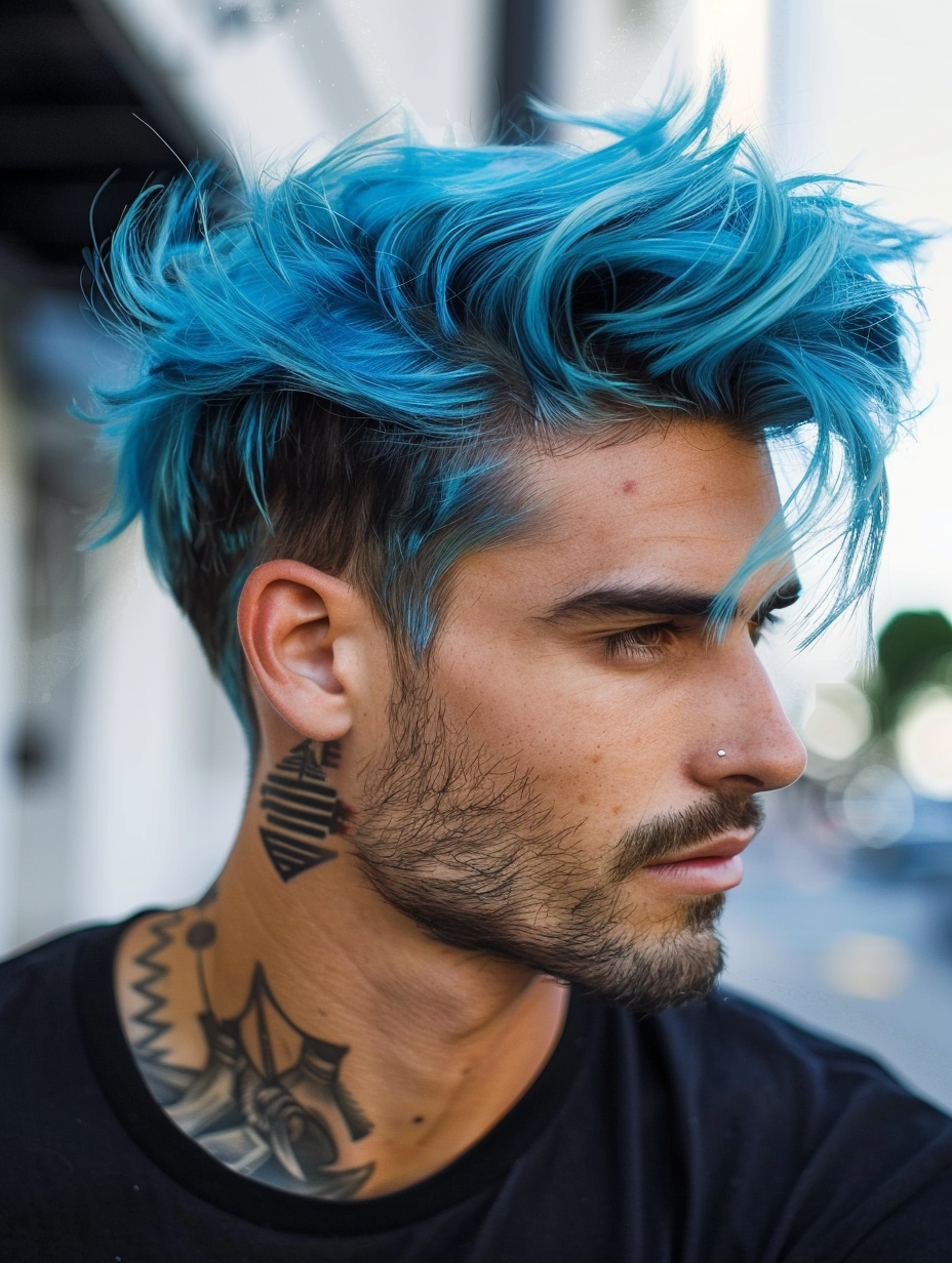 Discover 28 Bold Mens hair color blue Ideas from Sky Highlights to ...