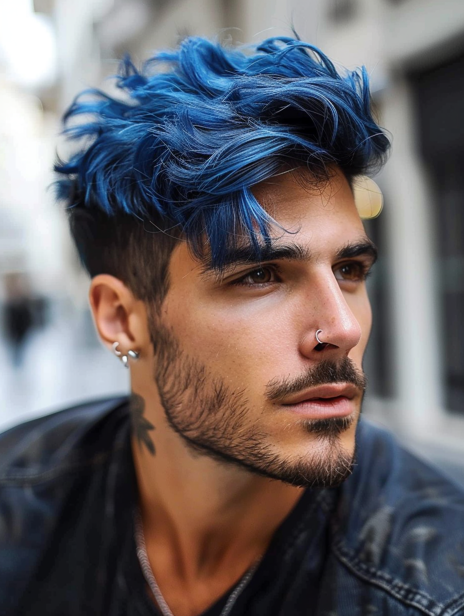 Discover 28 Bold Mens hair color blue Ideas from Sky Highlights to ...