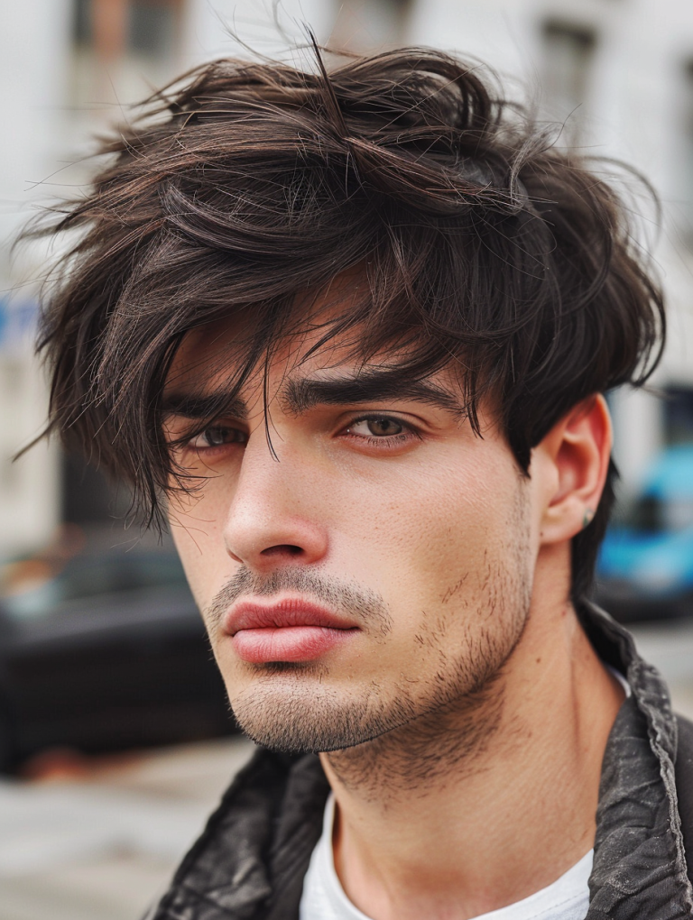 28 Textured Fringe Haircut Ideas for Men Straight Hair Men Curly Men ...