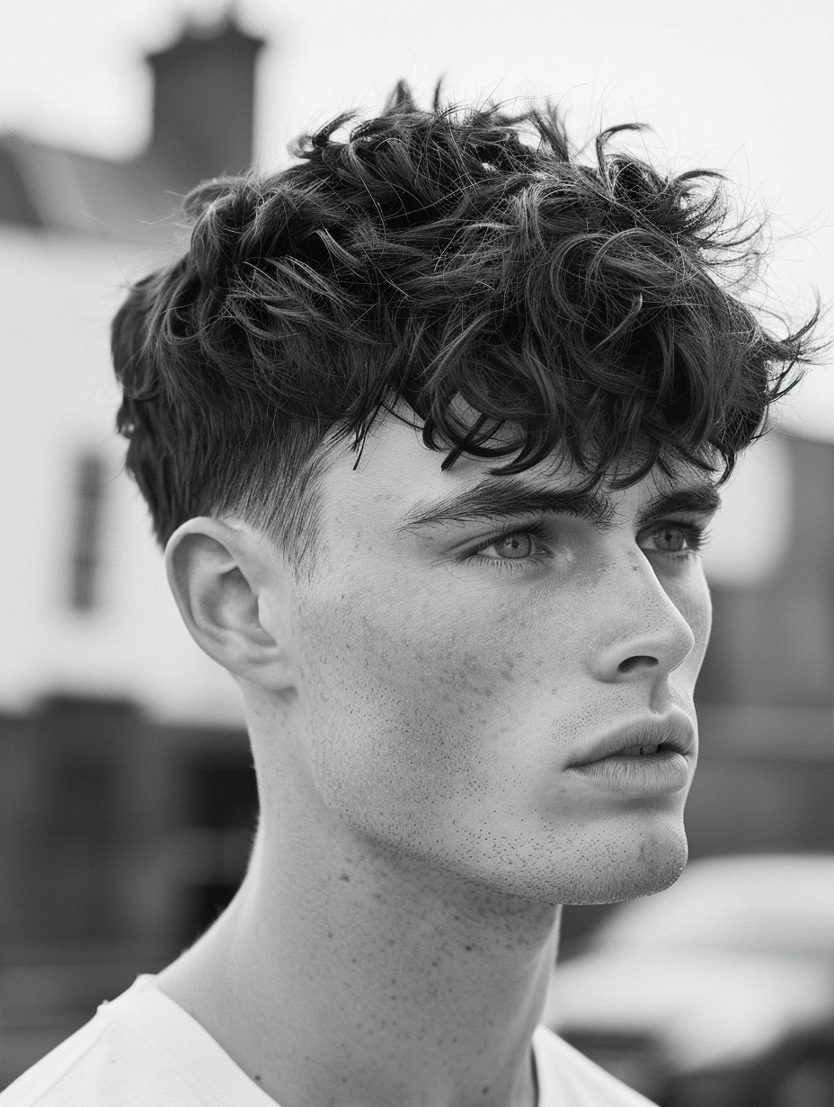 28 Textured Fringe Haircut Ideas for Men Straight Hair Men Curly Men ...