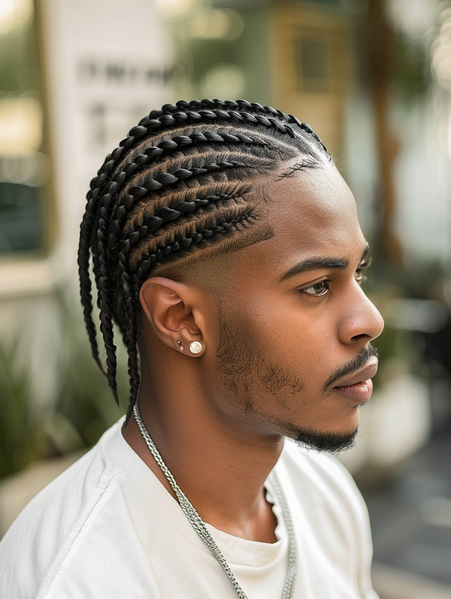 Explore 29 Diverse and Creative Black Men Cornrows Styles for All ...