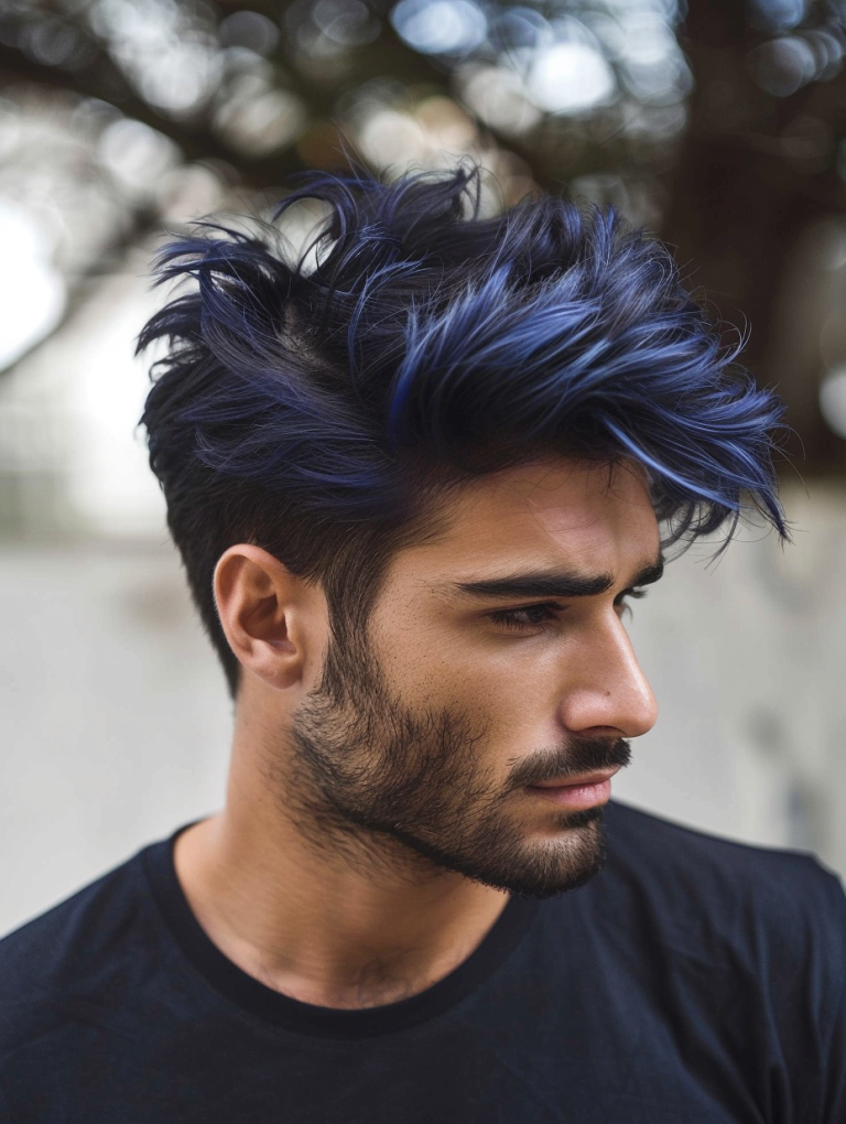Discover 28 Bold Mens hair color blue Ideas from Sky Highlights to ...