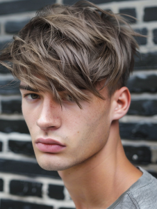 28 Textured Fringe Haircut Ideas for Men Straight Hair Men Curly Men ...