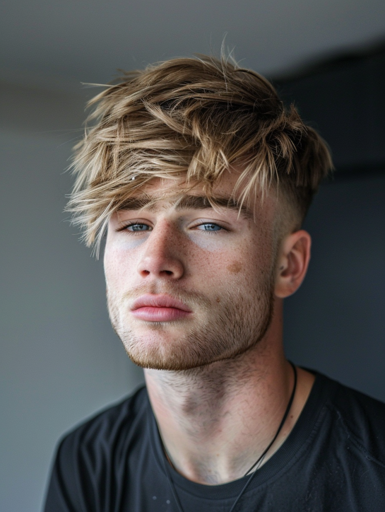 28 Textured Fringe Haircut Ideas for Men Straight Hair Men Curly Men ...