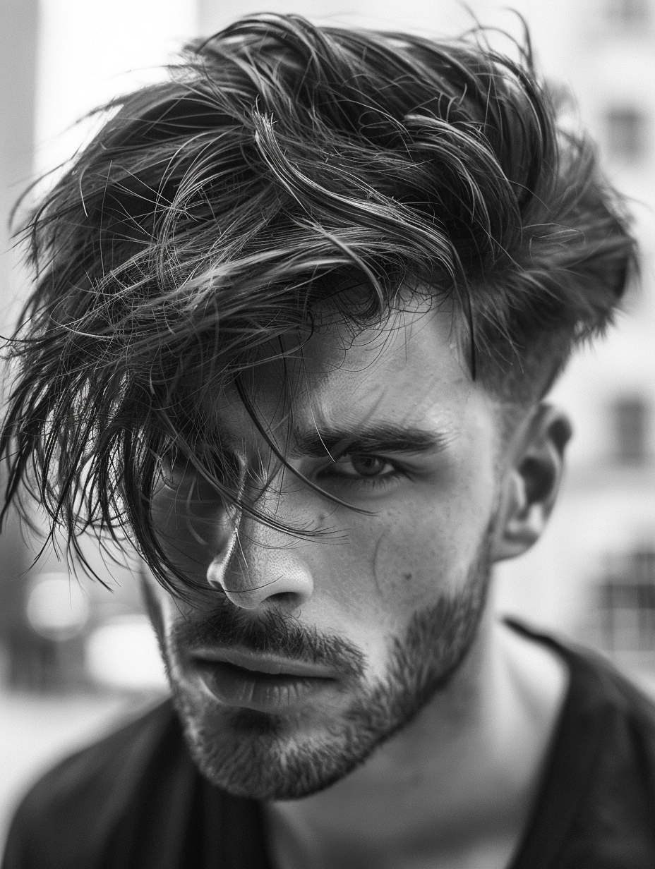28 Textured Fringe Haircut Ideas for Men Straight Hair Men Curly Men ...