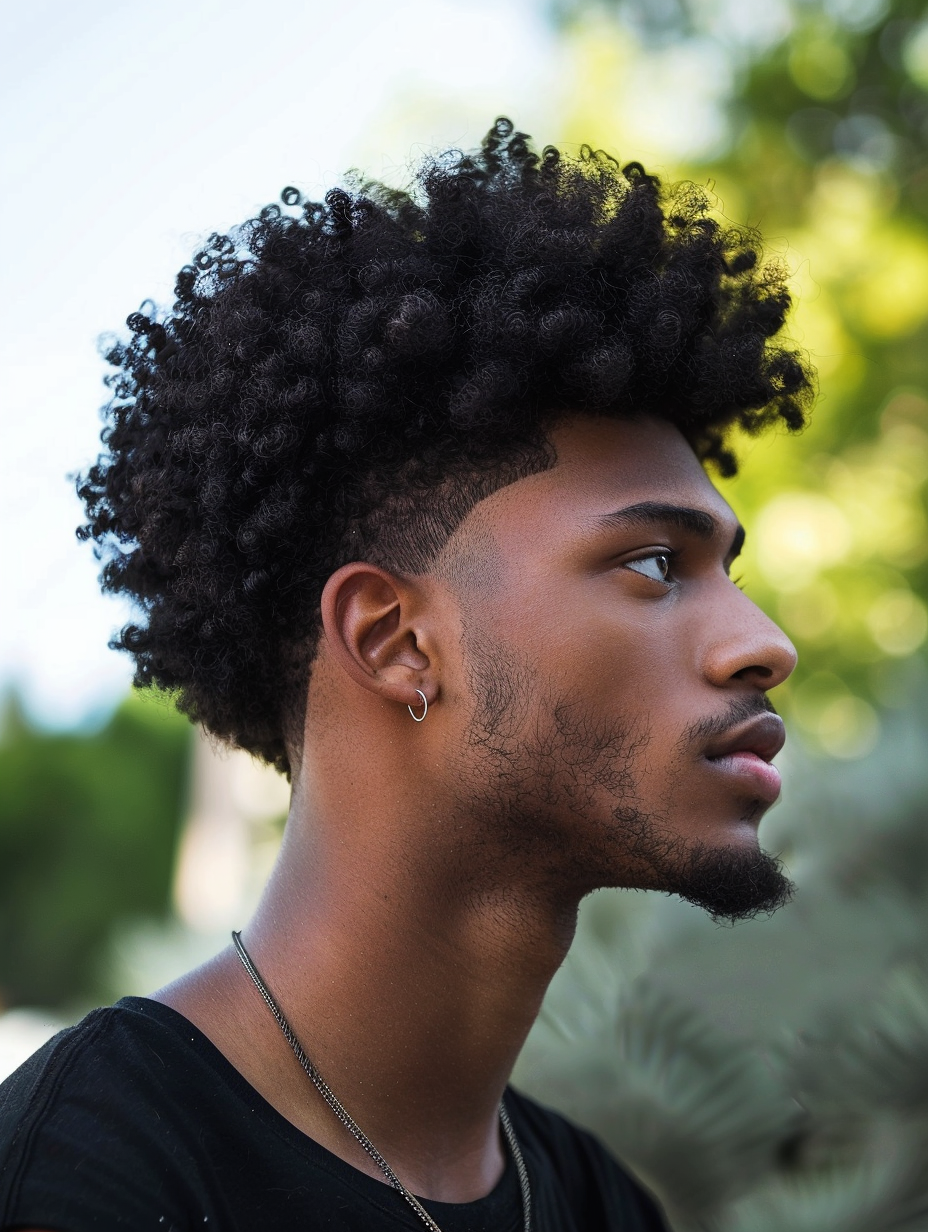 Unveiling 31 Curly Afro Fade Ideas for Men Seeking New Vibrant and ...