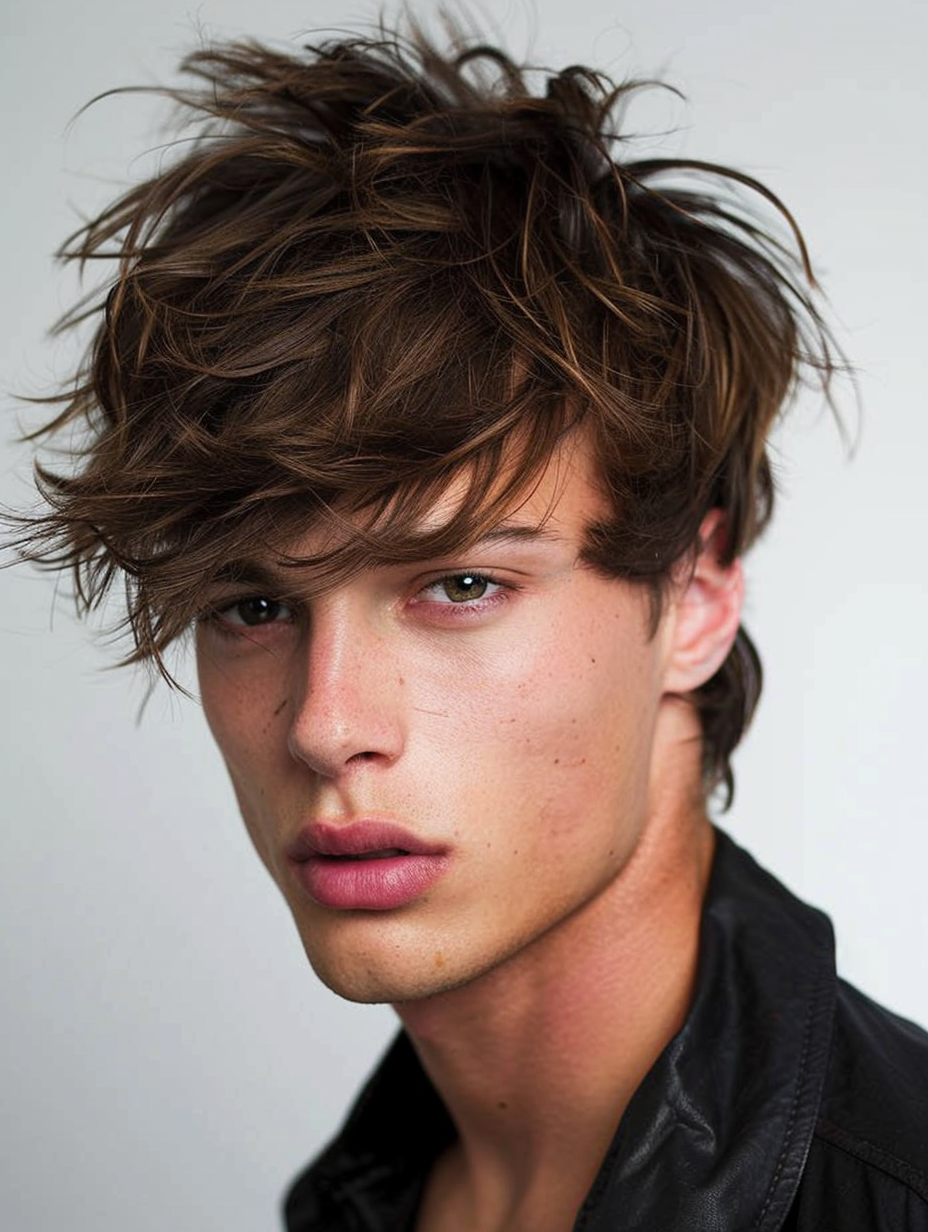 32 Creative Mid Length Messy Hairstyles for Men Including Drop Fade ...