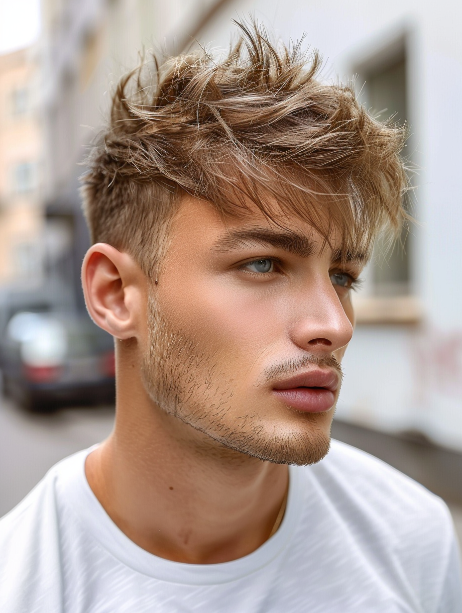 28 Textured Fringe Haircut Ideas for Men Straight Hair Men Curly Men ...