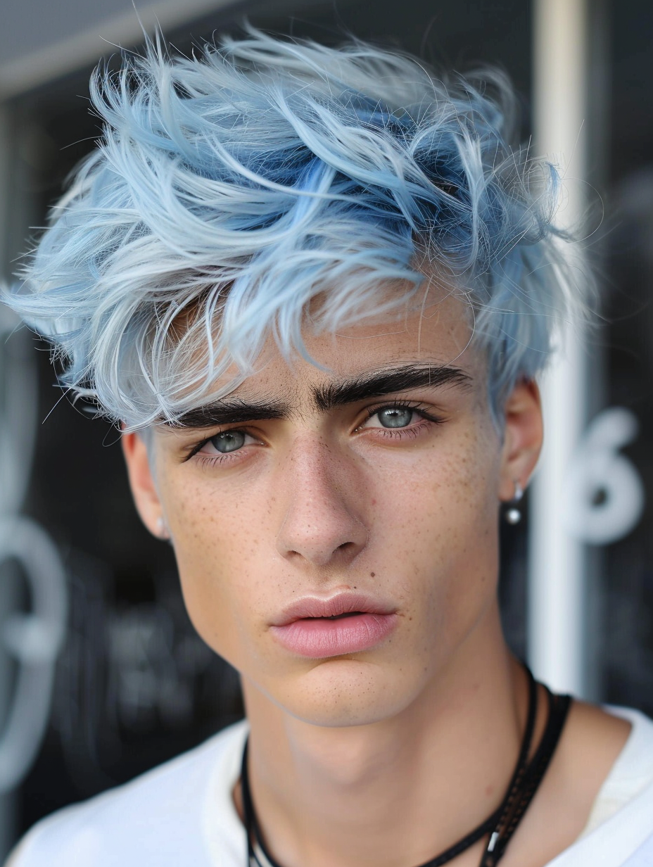 Discover 28 Bold Mens hair color blue Ideas from Sky Highlights to ...