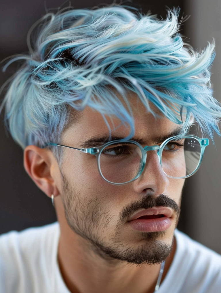 Discover 28 Bold Mens hair color blue Ideas from Sky Highlights to ...