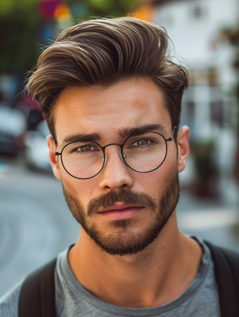 Best Hairstyles for Men with Glasses 32 Ideas from Short to Long Curly ...