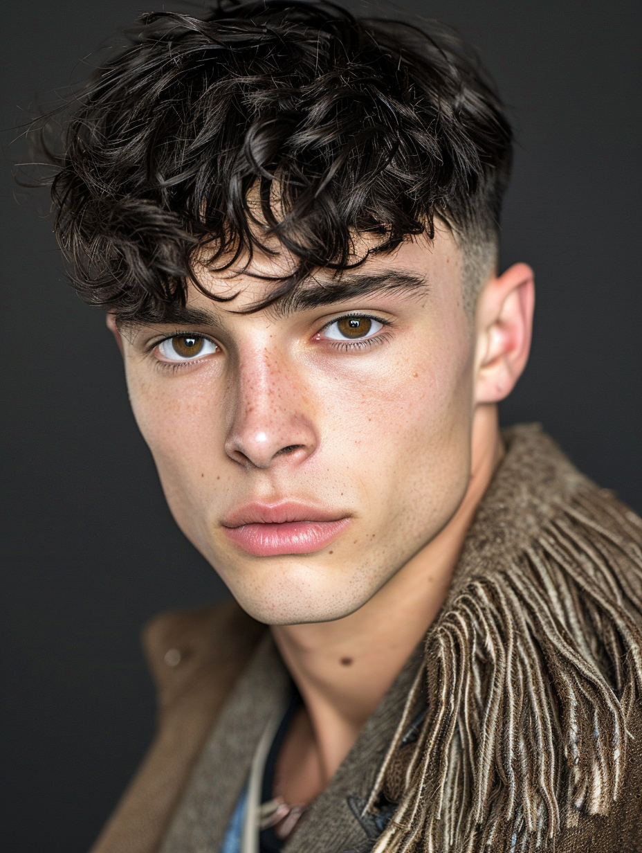 28 Textured Fringe Haircut Ideas for Men Straight Hair Men Curly Men ...